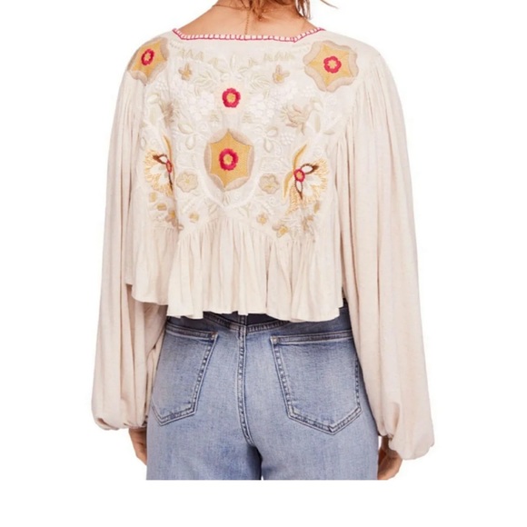 Free People | Tops | Nwt Free People Boho Flowy Balloon Sleeve ...